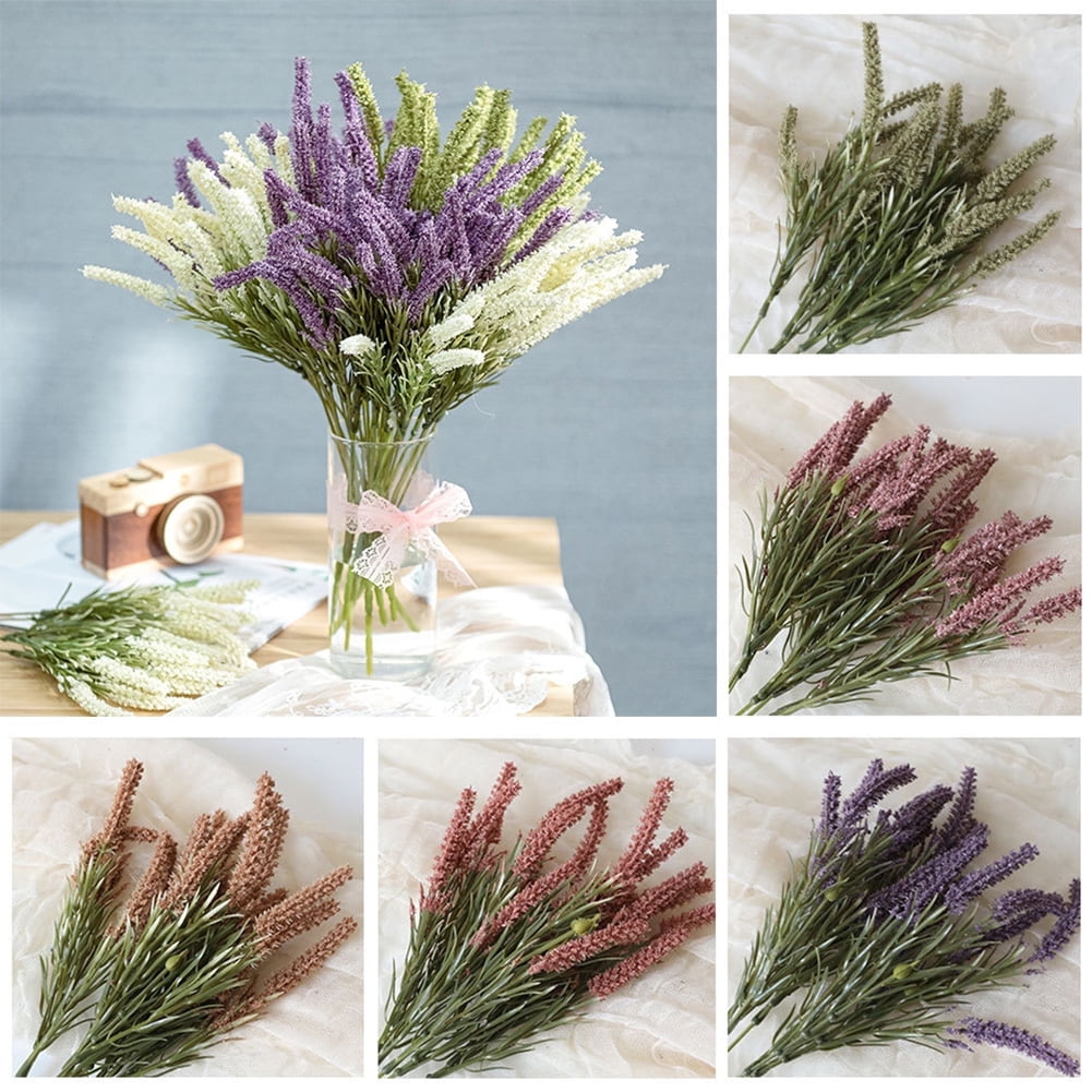 Shenmeida 1 Branch Natural Dried Grass Decor, Artificial Fluffy Grass ...