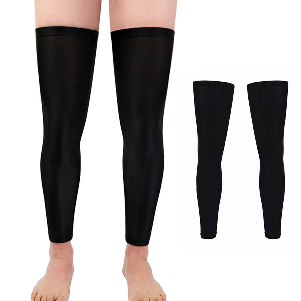 Shenmeida 1Pair Sports Compression UV Protect Long Leg Sleeves for ...