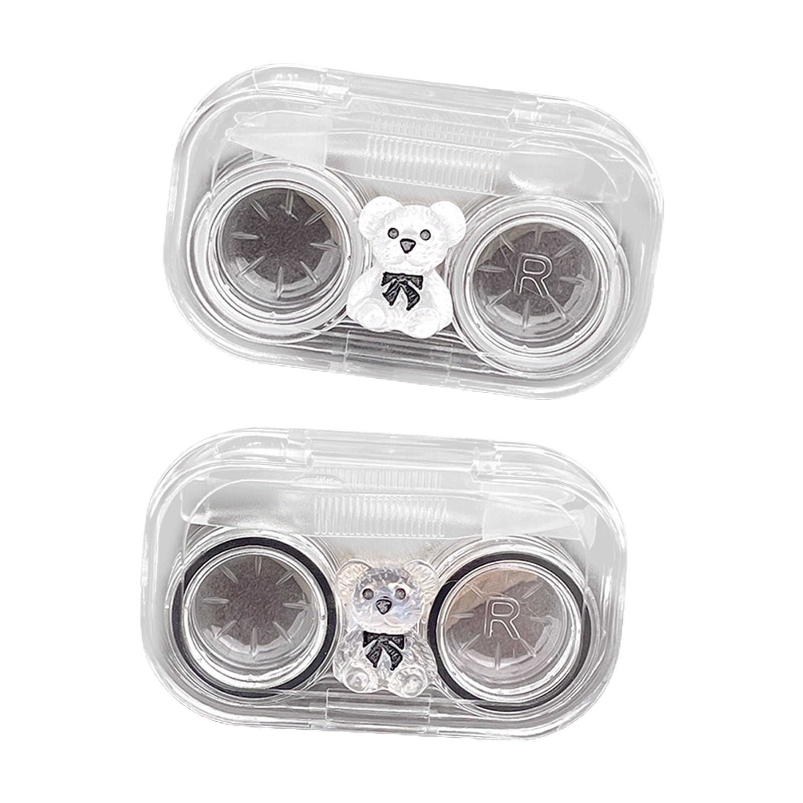 Shenmeida 2PCS Contact Lens Case Box Holder Durable Leakproof Light ...
