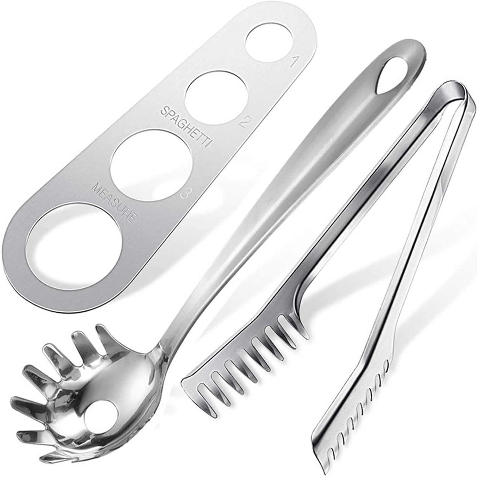 Shenmeida Spaghetti Server Set, Stainless Steel Pasta Spoon, Tong and ...