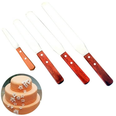 U-Taste Offset Spatulas Set of 3, 420 Stainless Steel Metal Angled ...