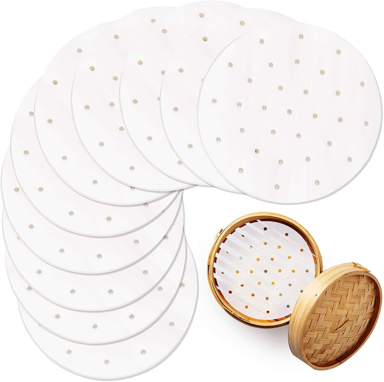Shenmeida Air Fryer Liner,100 PCs Parchment Paper Perforated Parchment ...