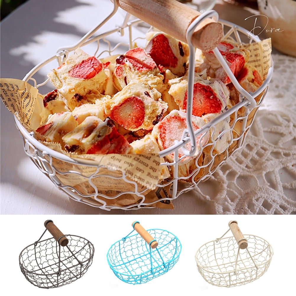Shenmeida Iron Storage Basket Organizer,Small Wire Baskets,Metal Basket ...