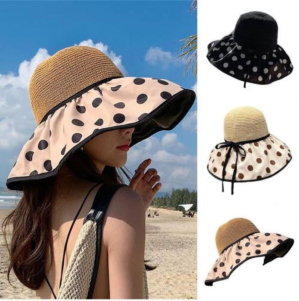 Shenmeida Ladies Summer Sun Hats Women Panama Straw Beach Hats Foldable ...