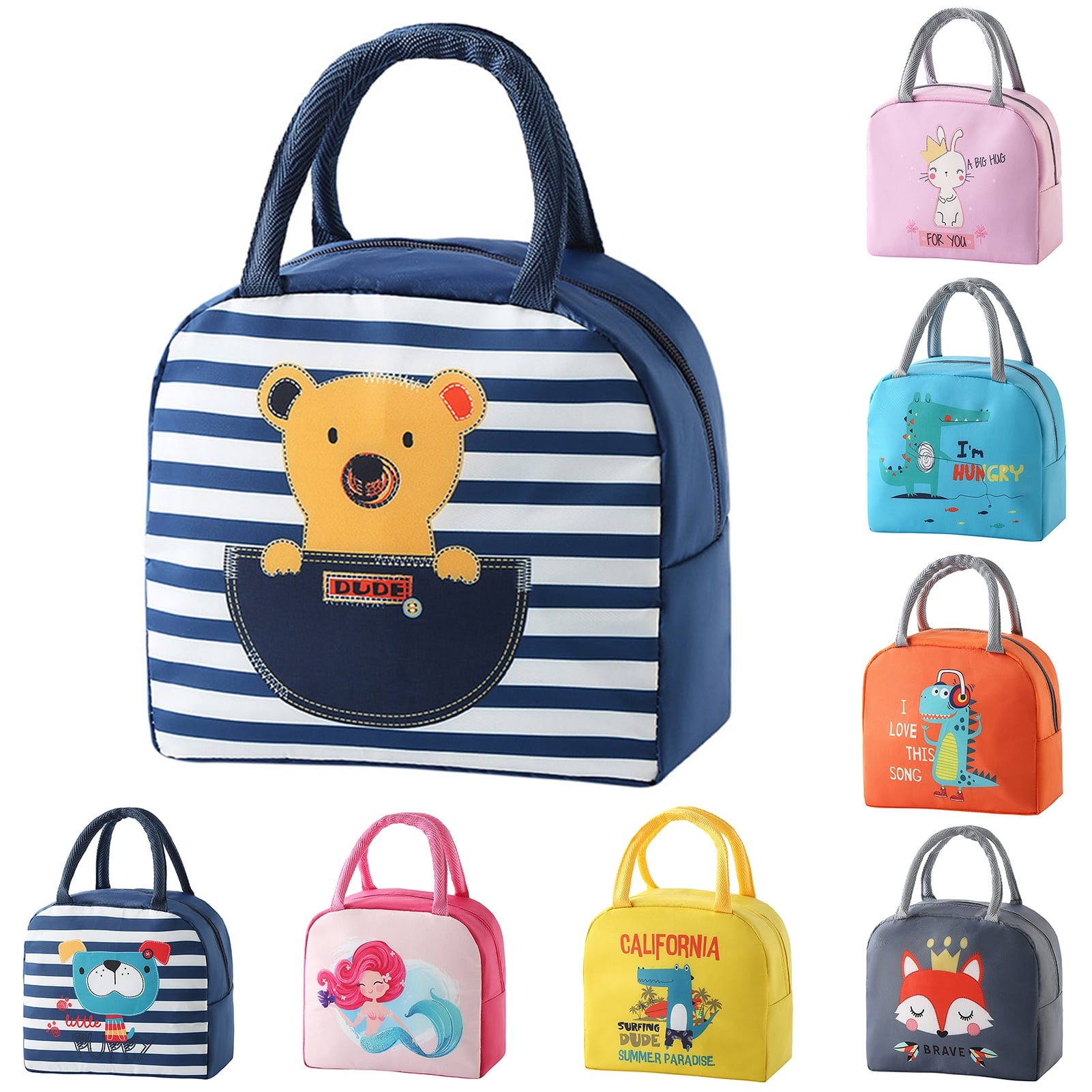Shenmeida Lunch Bag for Kids, Cute Insulated Kids Lunch Box Container ...