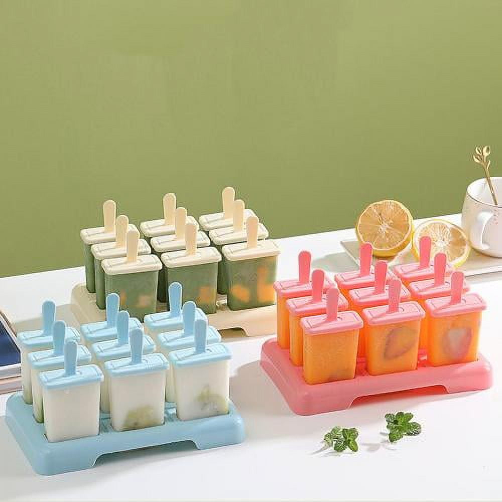 Shenmeida Popsicles Molds, 9-Cavity Popsicle Maker Mold Food Grade ...