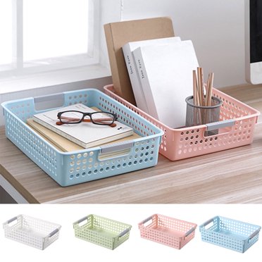 YBM Home Large Plastic Storage Basket with Handle for Home and Office ...