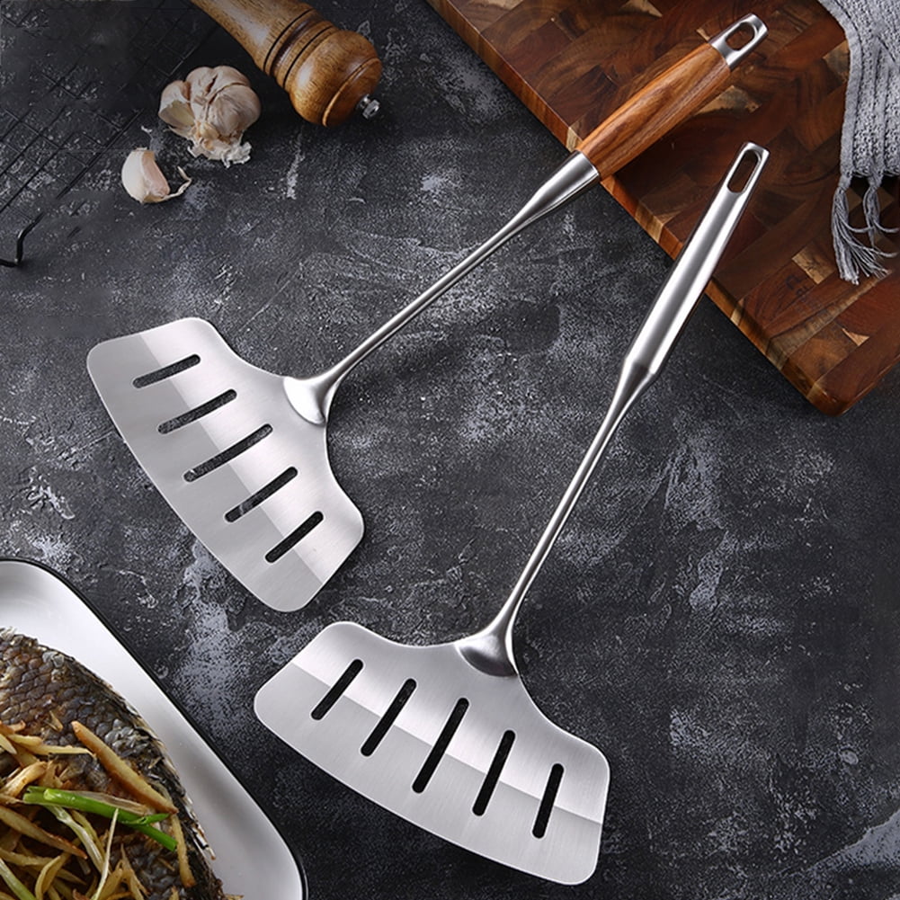 Shenmeida Stainless Steel Fish Spatula,Grill Spatula for Outdoor,Heat ...