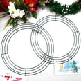 Shenmeida Wire Wreath Frame, Metal Round DIY Macrame Floral Crafts ...