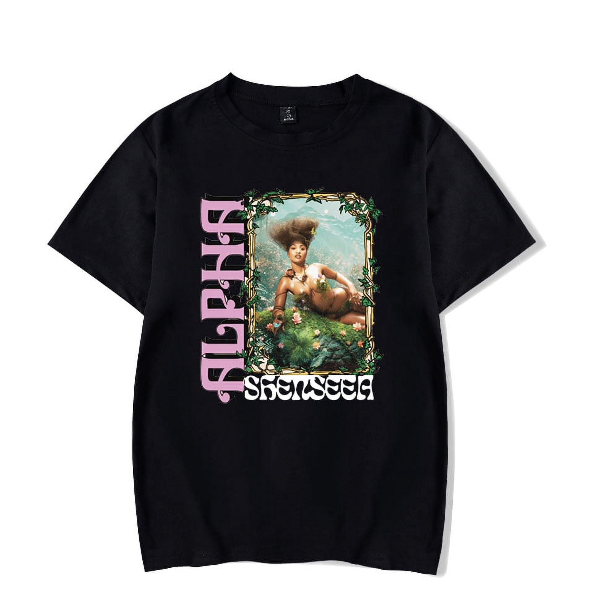 Shenseea Alpha Sand Tshirt Merch pop graphics print Crewneck Unisex Trend Casual Short Sleeve ...