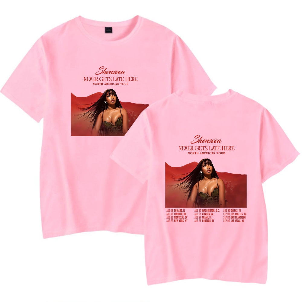 Shenseea Merch Never Gets Late Here Tour T-Shirt Unisex Crewneck Tee s ...