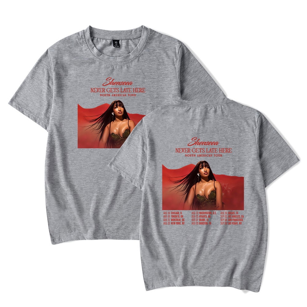 Shenseea Merch Never Gets Late Here Tour T-Shirt Women Men Crewneck ...