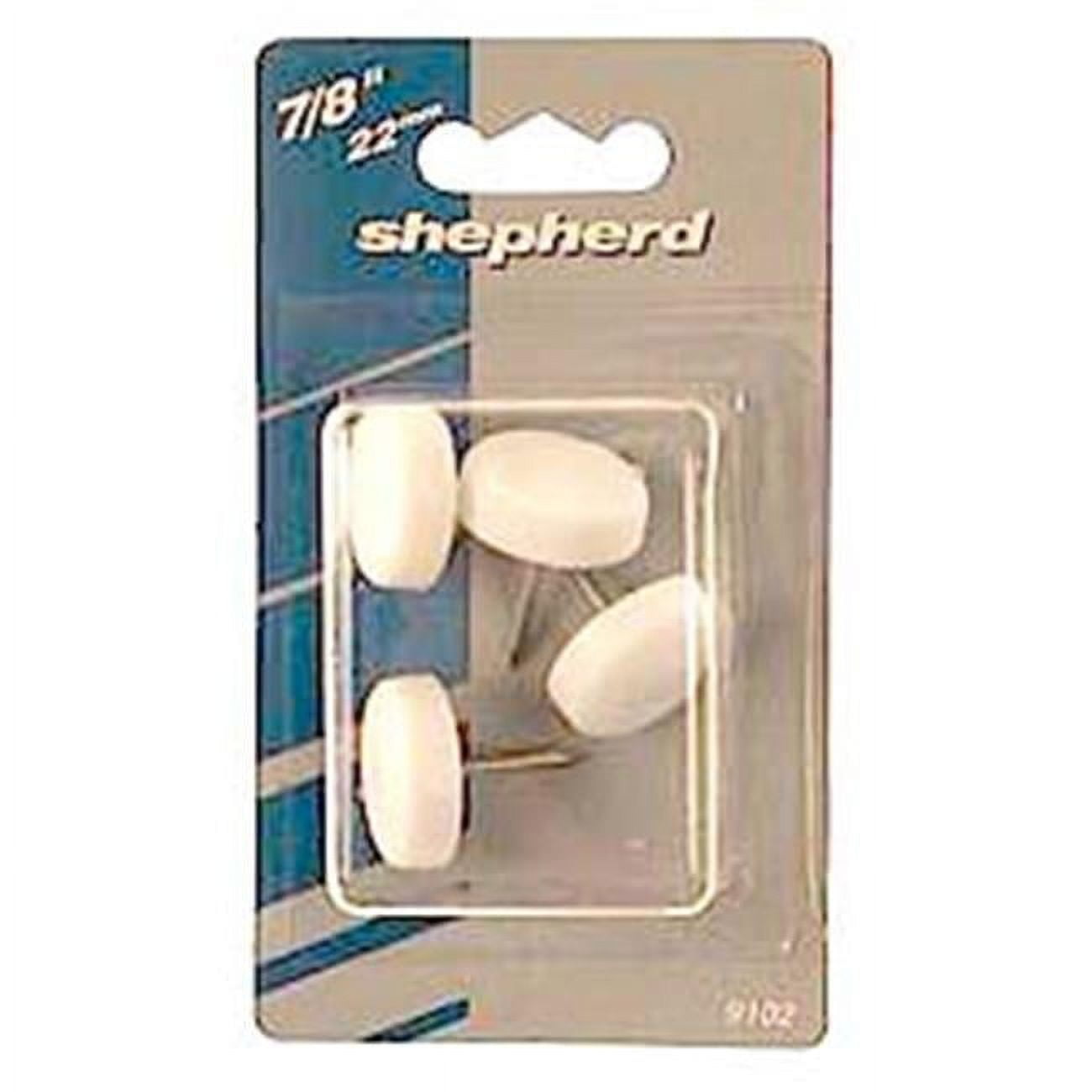 Shepherd 4 Count .88 in. Plastic Base Tack On Glides - White - Walmart.com