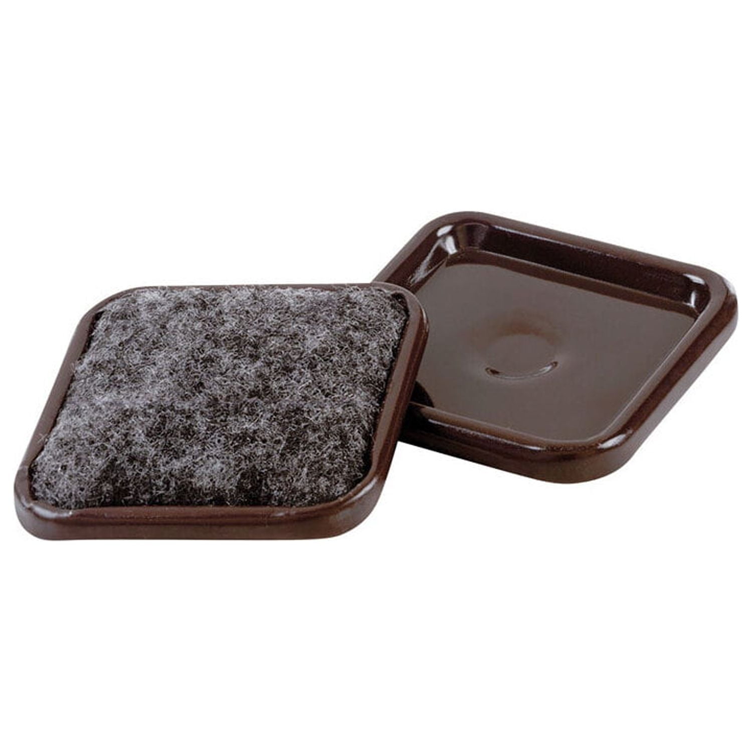 Shepherd 9080 4 Count 1-7/8" Square Metal Carpet Base Caster Cups ...