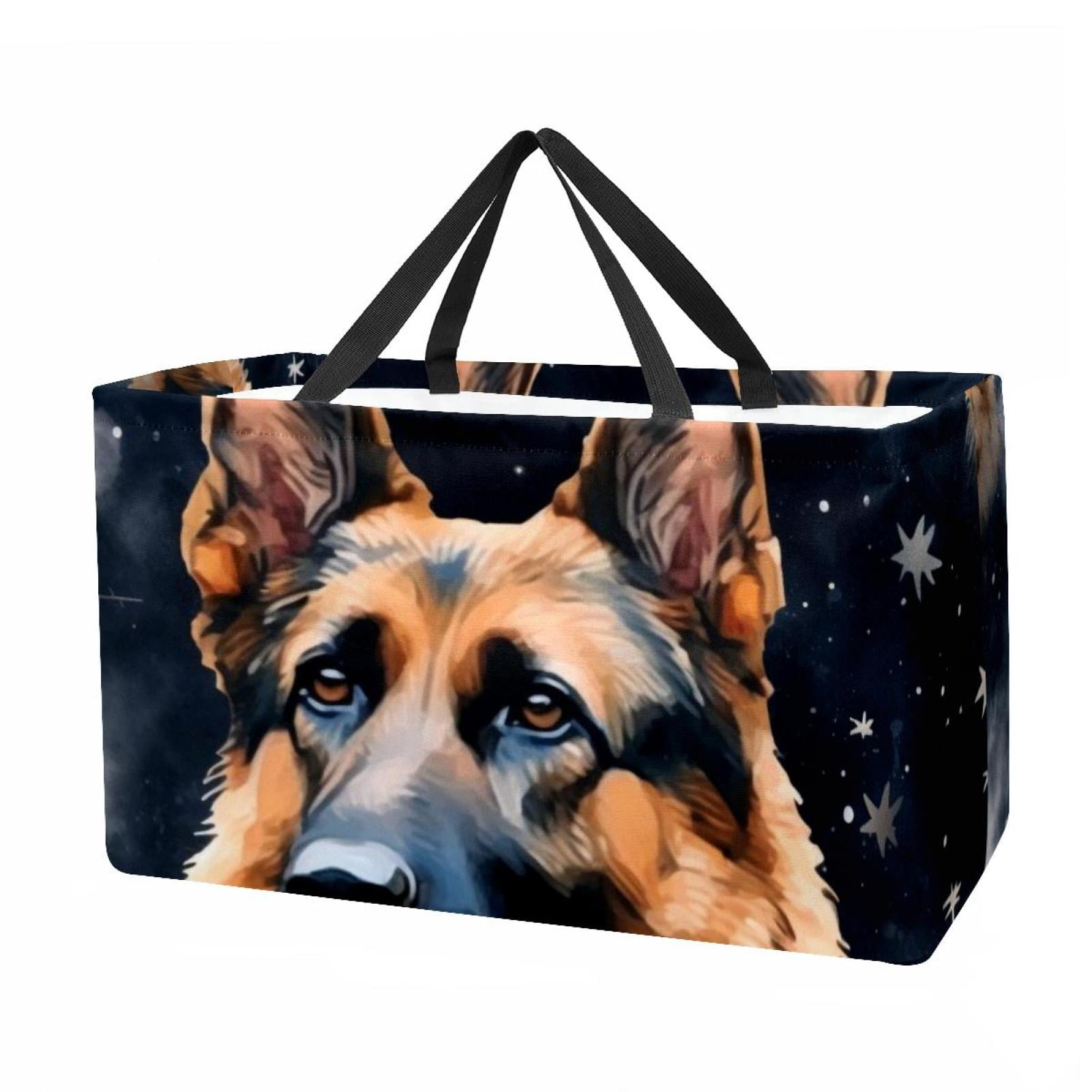 Shepherd Dog Collapsible Oxford Cloth Tote Bag: Reusable, Foldable, and ...