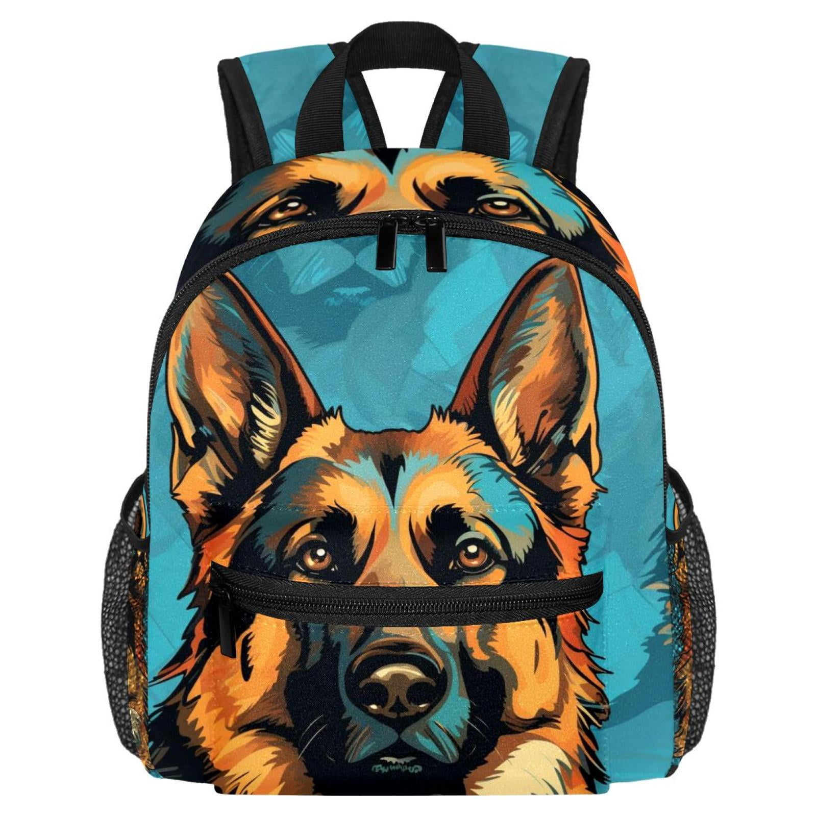 Shepherd Dog Cute Printed Backpack with Adjustable Shoulder Strap ...