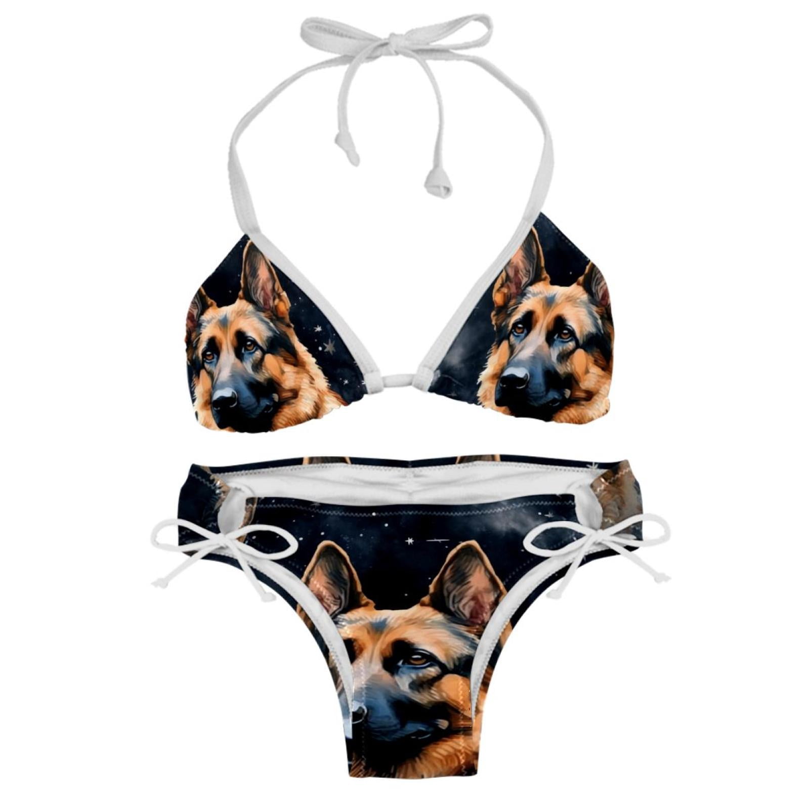 Shepherd Dog Detachable Sponge Adjustable Strap Bikini Set Two-Pack ...