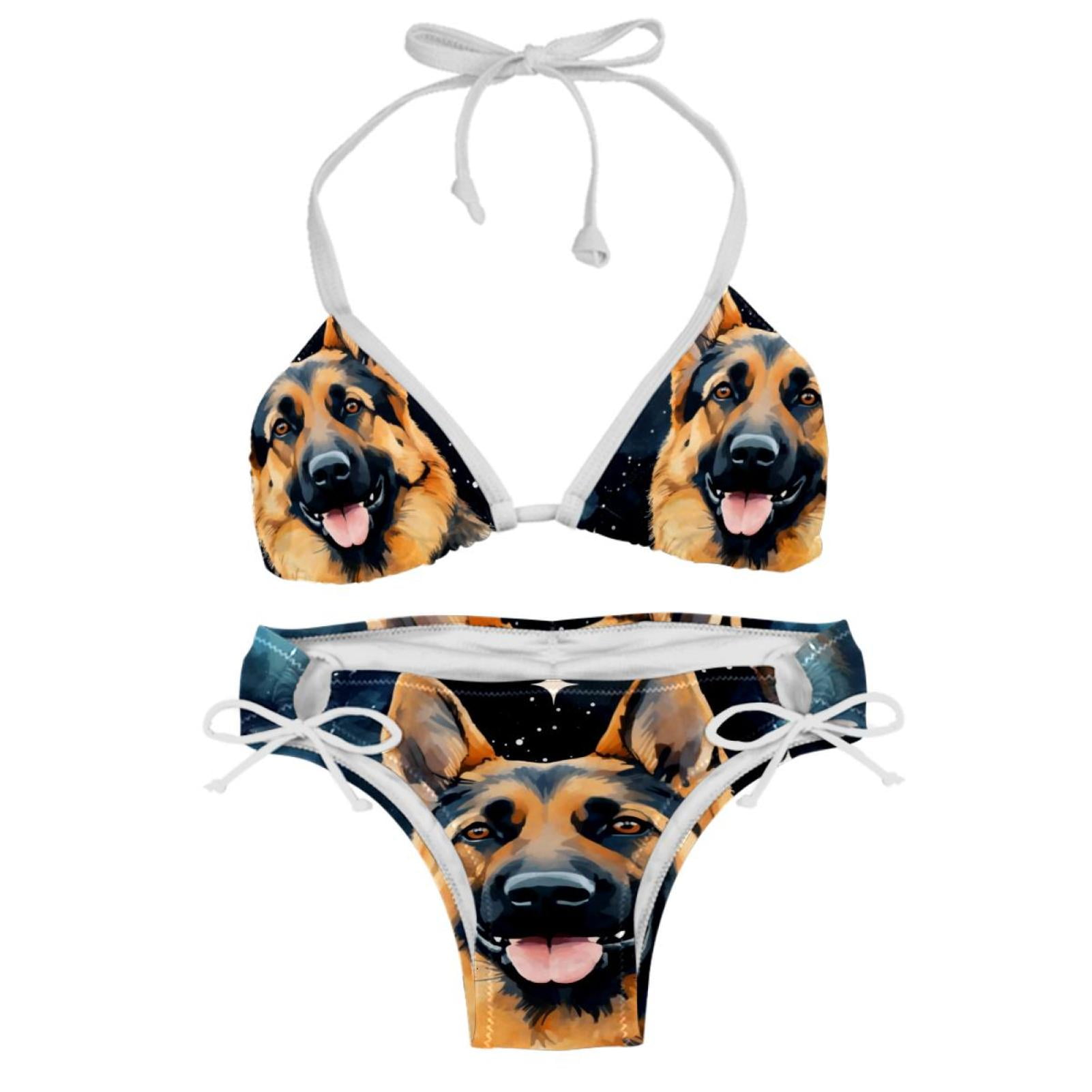 Shepherd Dog Detachable Sponge Adjustable Strap Bikini Set Two-Pack ...