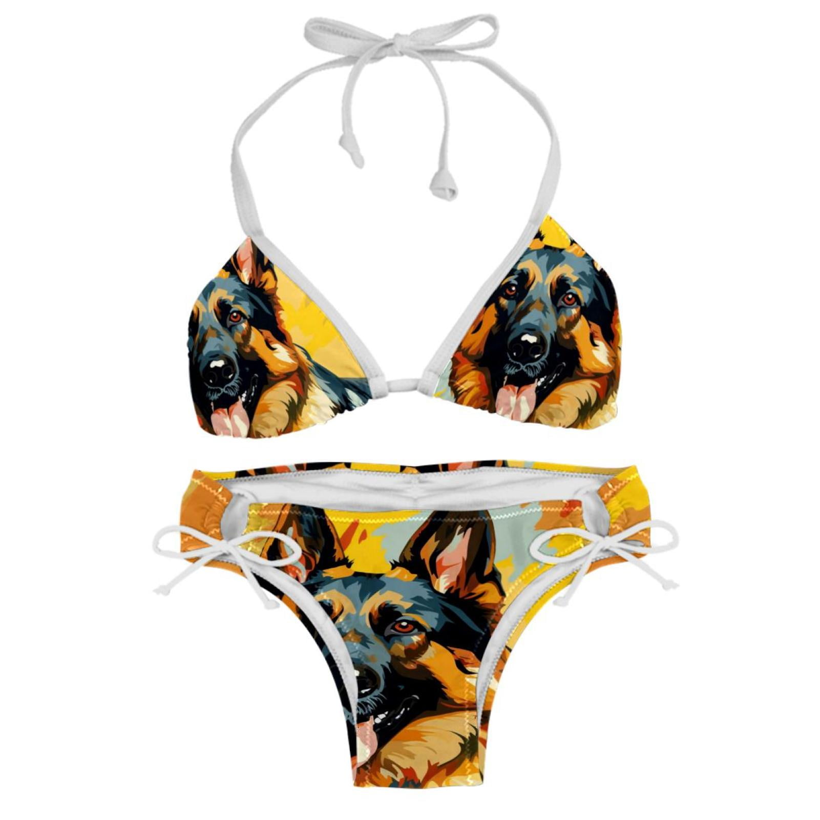 Shepherd Dog Detachable Sponge Adjustable Strap Bikini Set Two-Pack ...