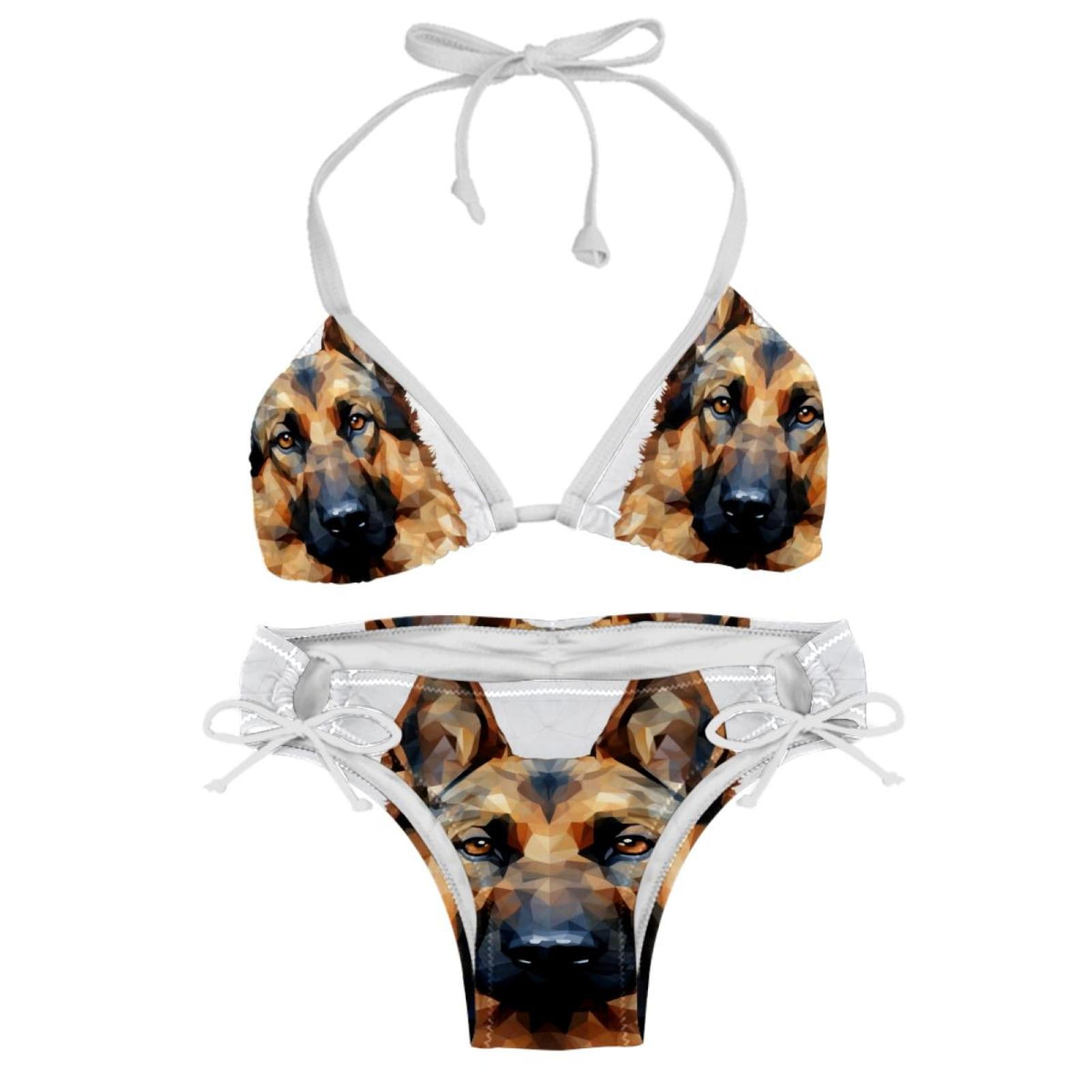Shepherd Dog Detachable Sponge Adjustable Strap Bikini Set Two-Pack ...