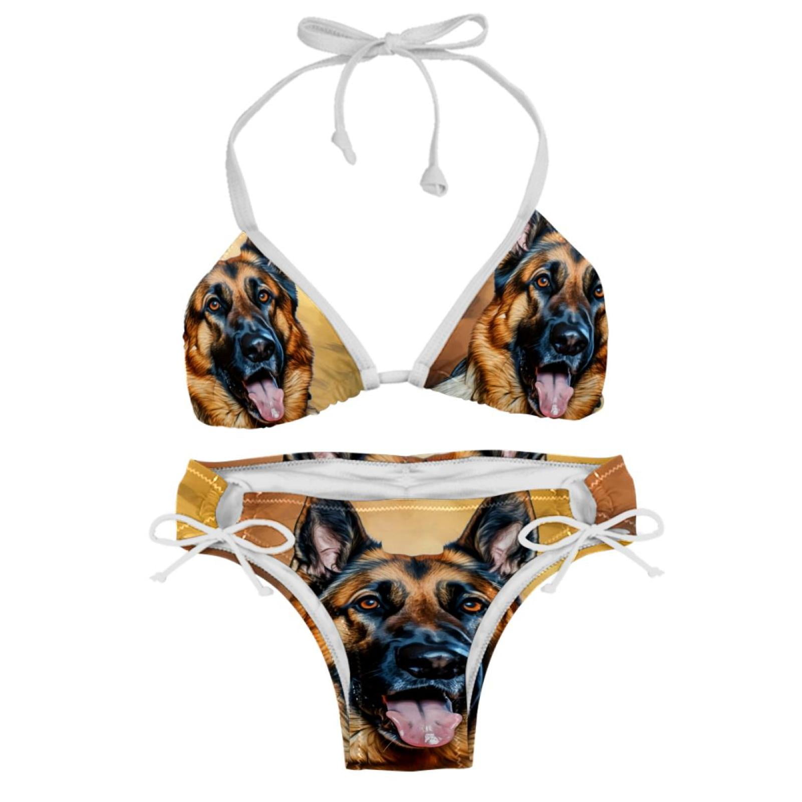 Shepherd Dog Detachable Sponge Adjustable Strap Bikini Set Two-Pack ...