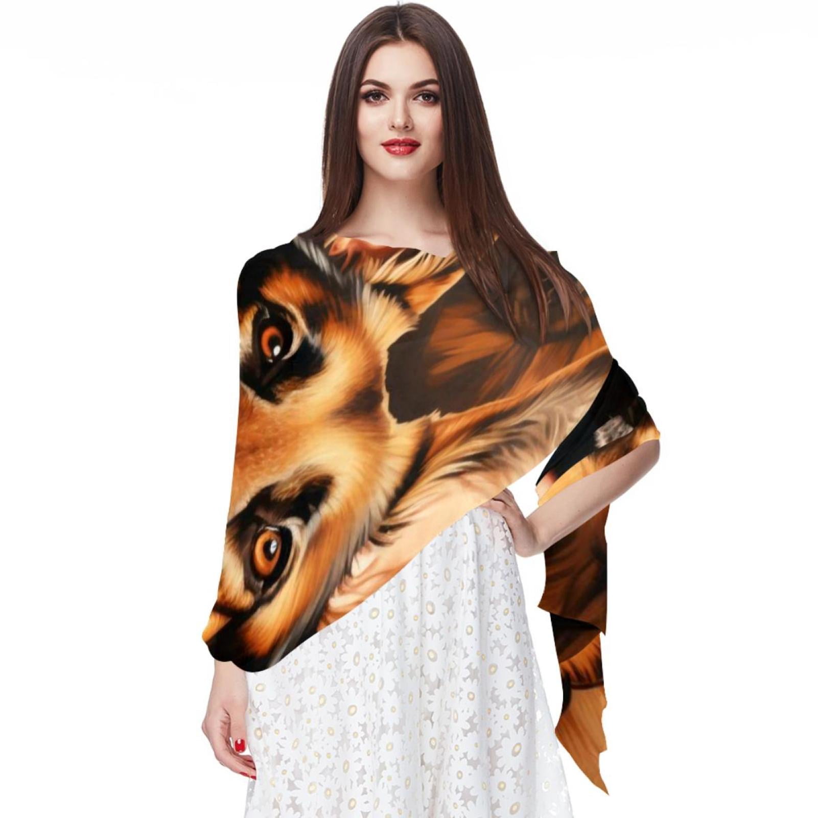 Shepherd Dog Elegant Silk Scarf - Translucent Chiffon Yarn ...