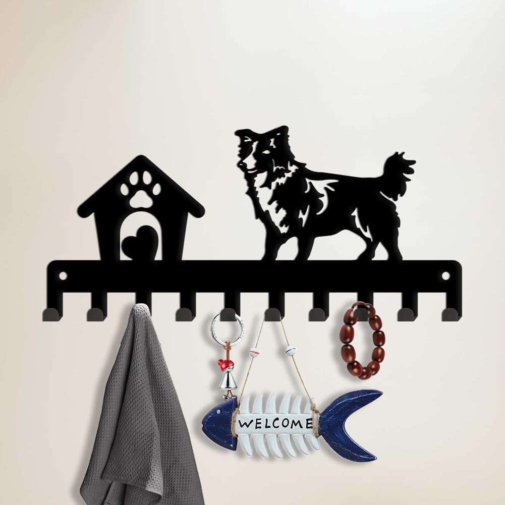 Shepherd Dog Key Hook Dog House Key Holder Animal Decorative 10 Hooks ...