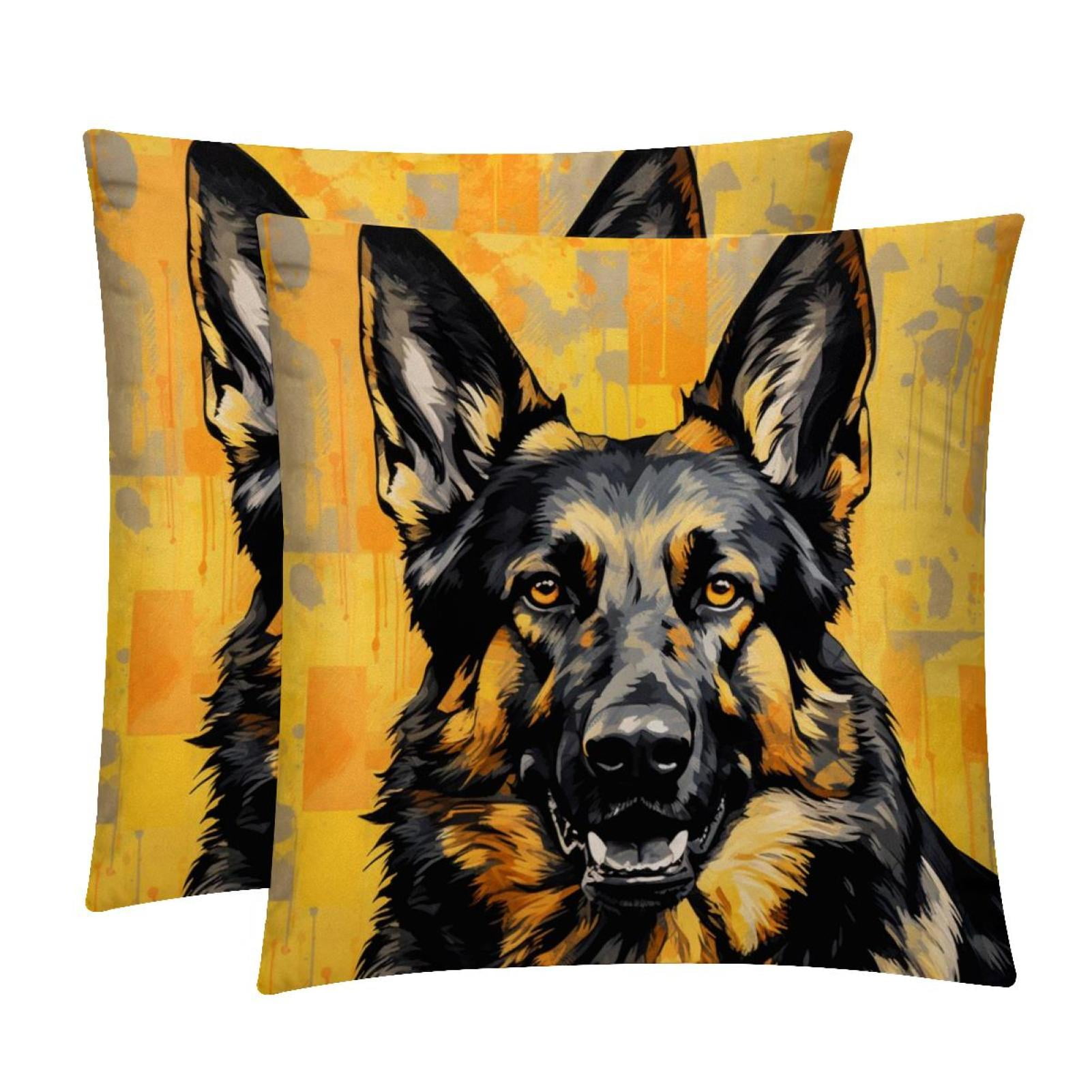 Shepherd Dog Luxurious Velvet Throw Pillow Covers with Unique Patterns ...
