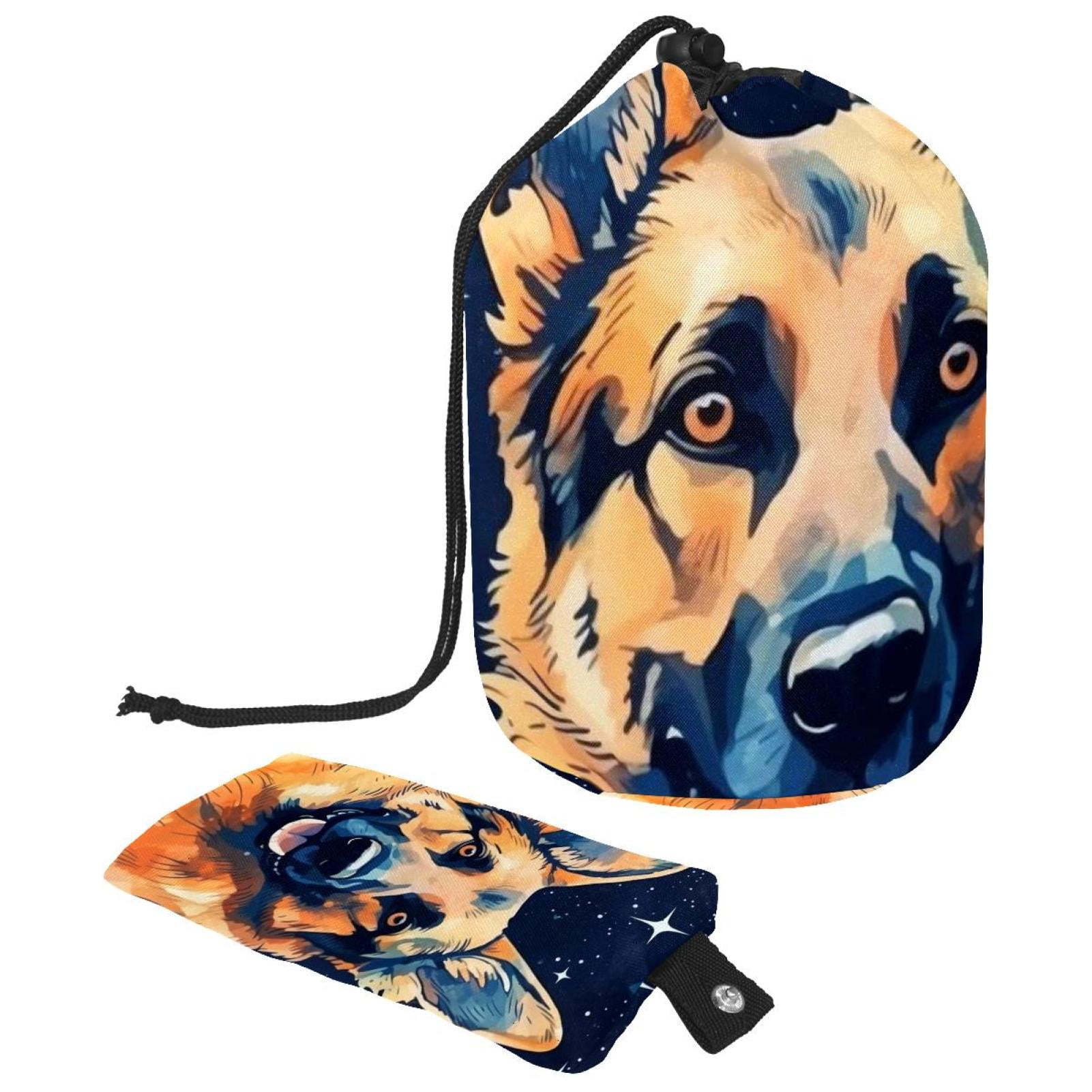 Shepherd Dog Portable Mesh Laundry Bag Shower Bags, Drawstring Foldable ...