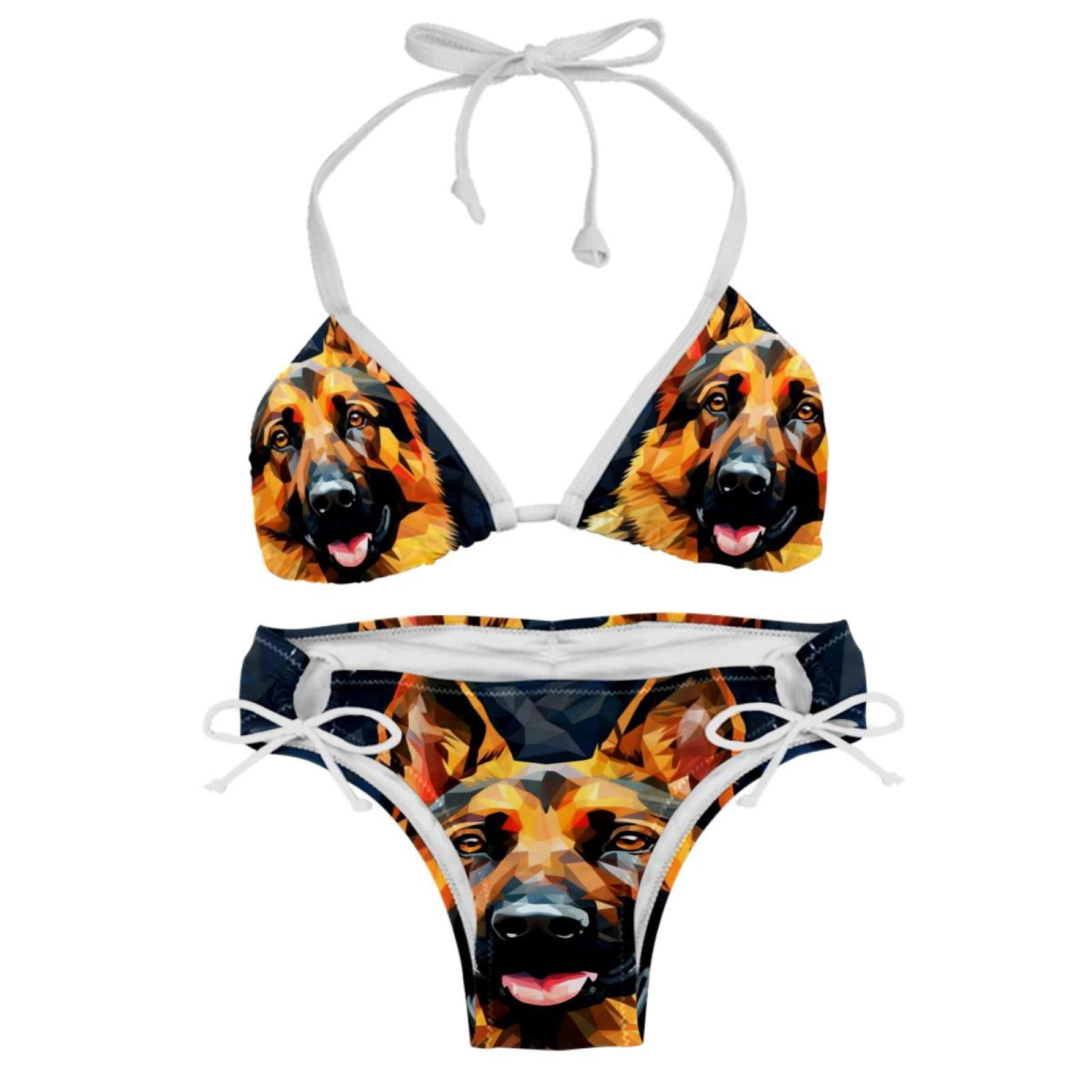 Shepherd Dog Swim Suit Bikini Sets with Detachable Sponge & Adjustable ...