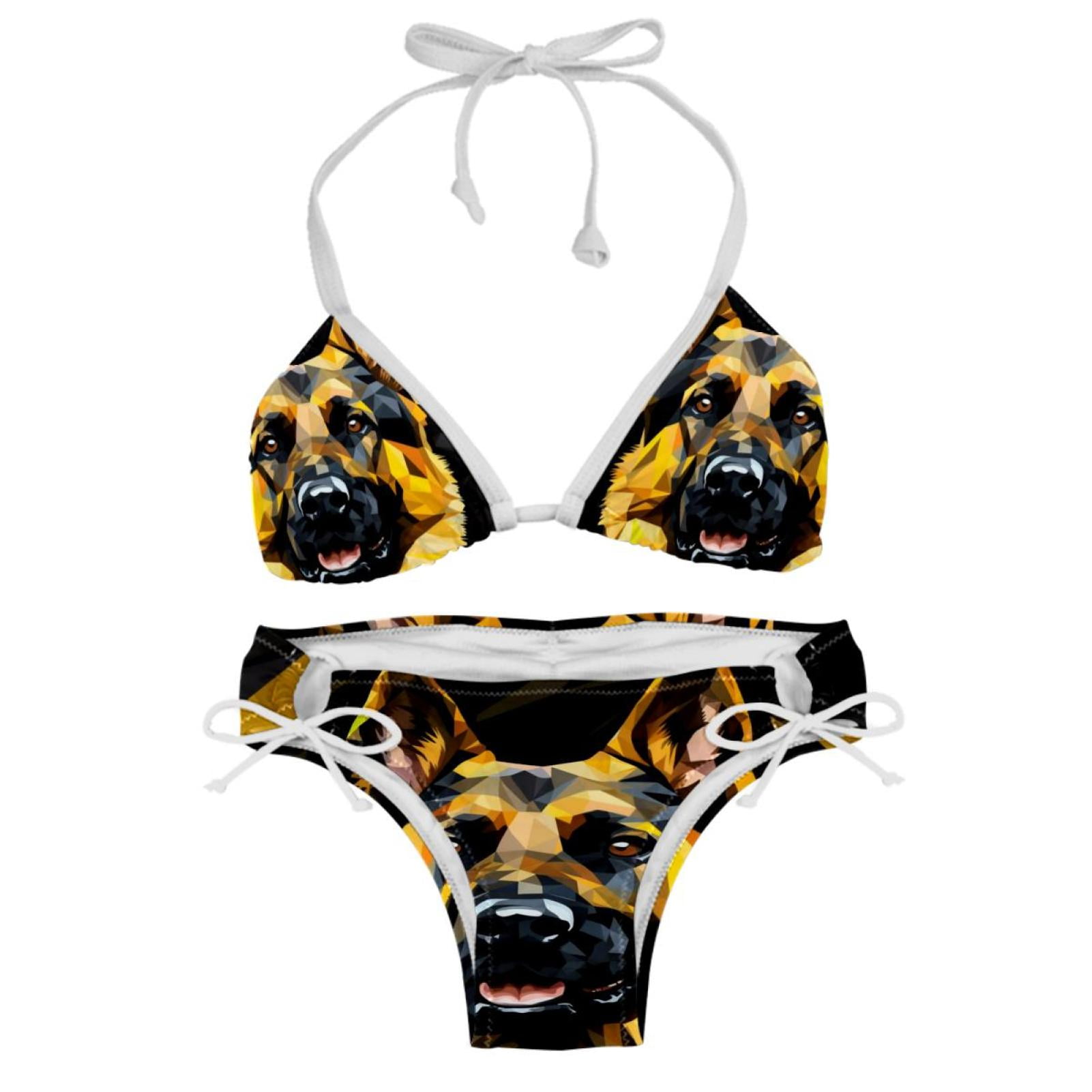 Shepherd Dog Swimsuit Bikini Set with Detachable Sponge and Adjustable ...