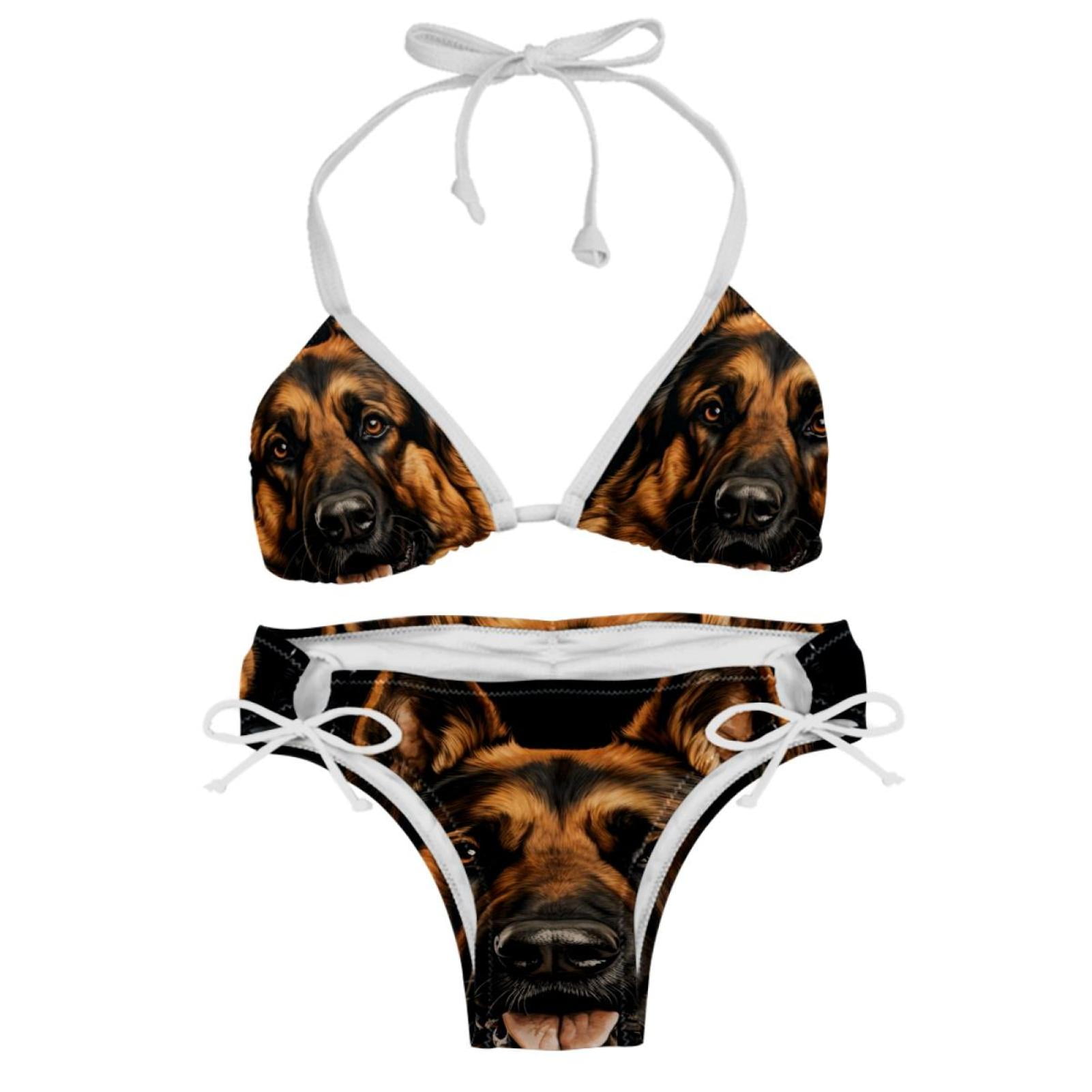 Shepherd Dog Swimsuit Women Bikini Set with Detachable Sponge and ...
