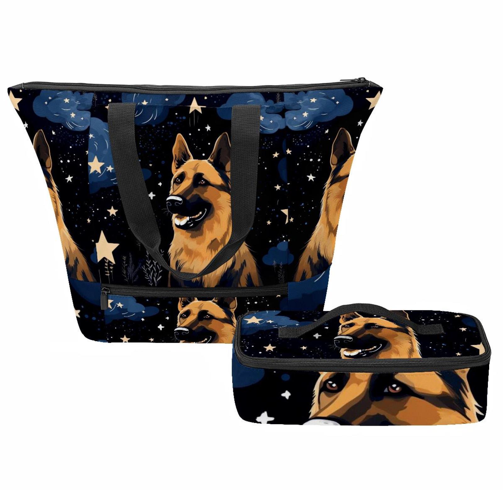 Shepherd Dog Water Repellent 900D Encrypted Oxford Cloth Tote Bag with ...