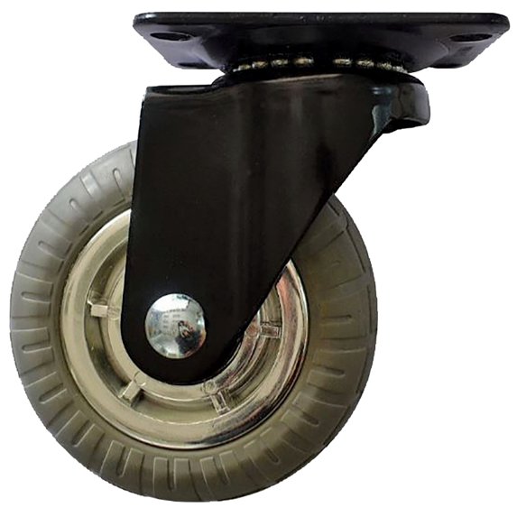 Shepherd Hardware 6269 Swivel Caster, 4 in Dia Wheel, Rubber Wheel, 220 ...