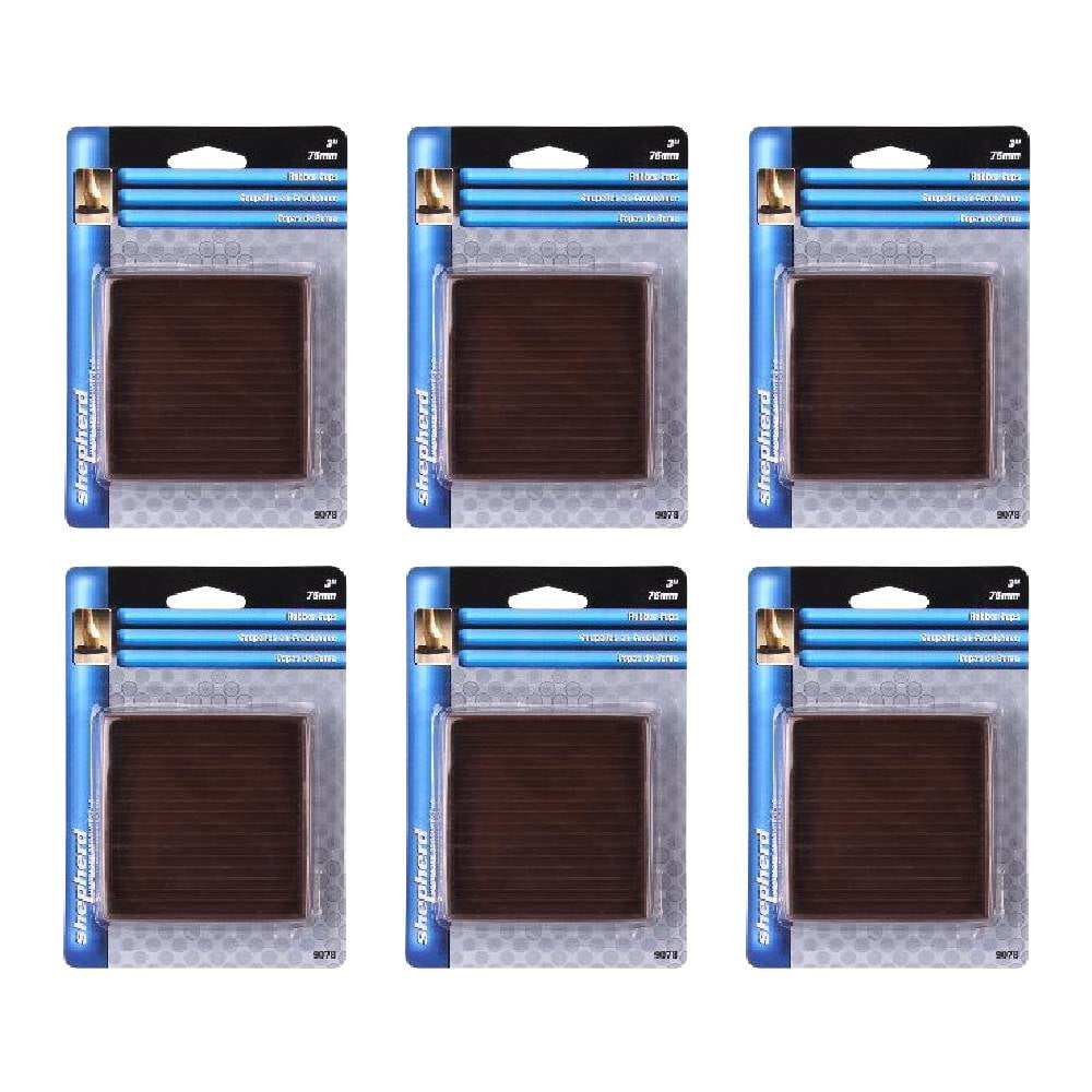 Shepherd Hardware 9078 Rubber Furniture Cups 3 Inch Square Caster Cups ...