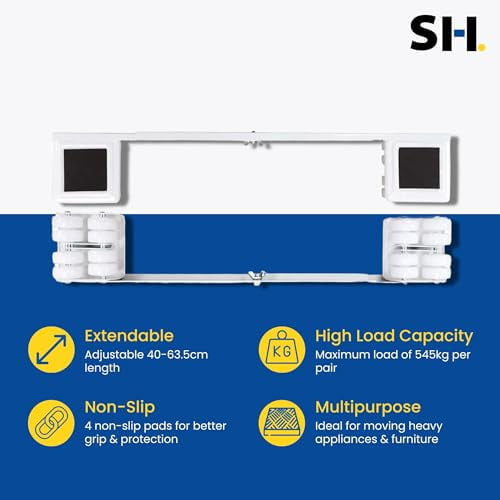 Shepherd Hardware 9601 Stamped Steel Adjustable Appliance Rollers, 2 ...