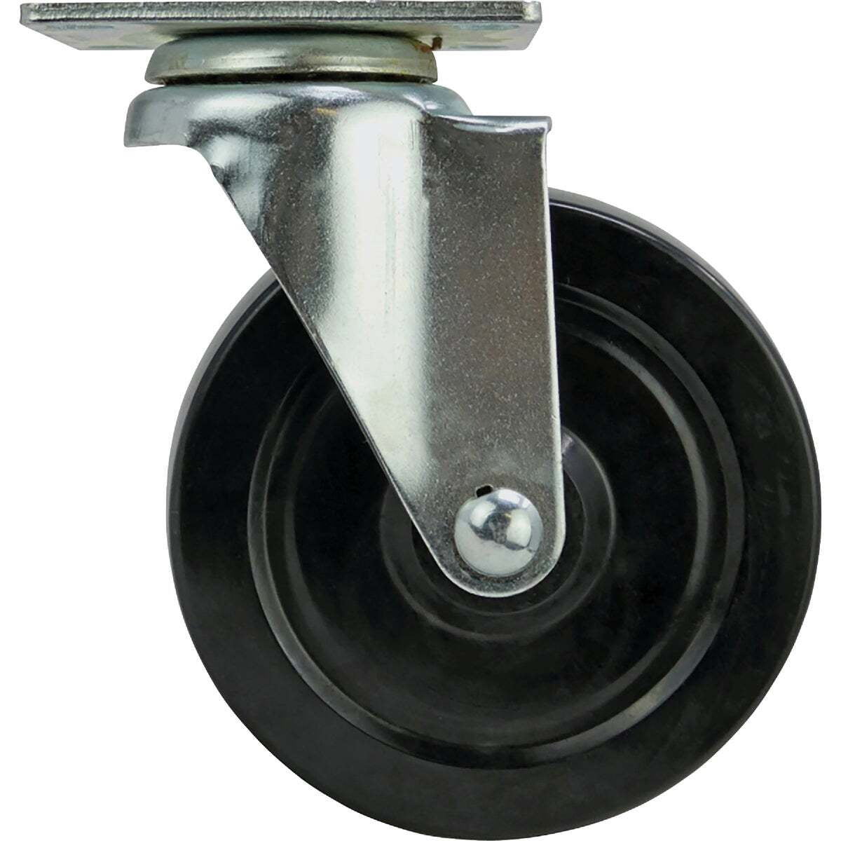Tru-Guard Soft Rubber Swivel Plate Caster 9787 - 5 Inch Wheel - Black ...