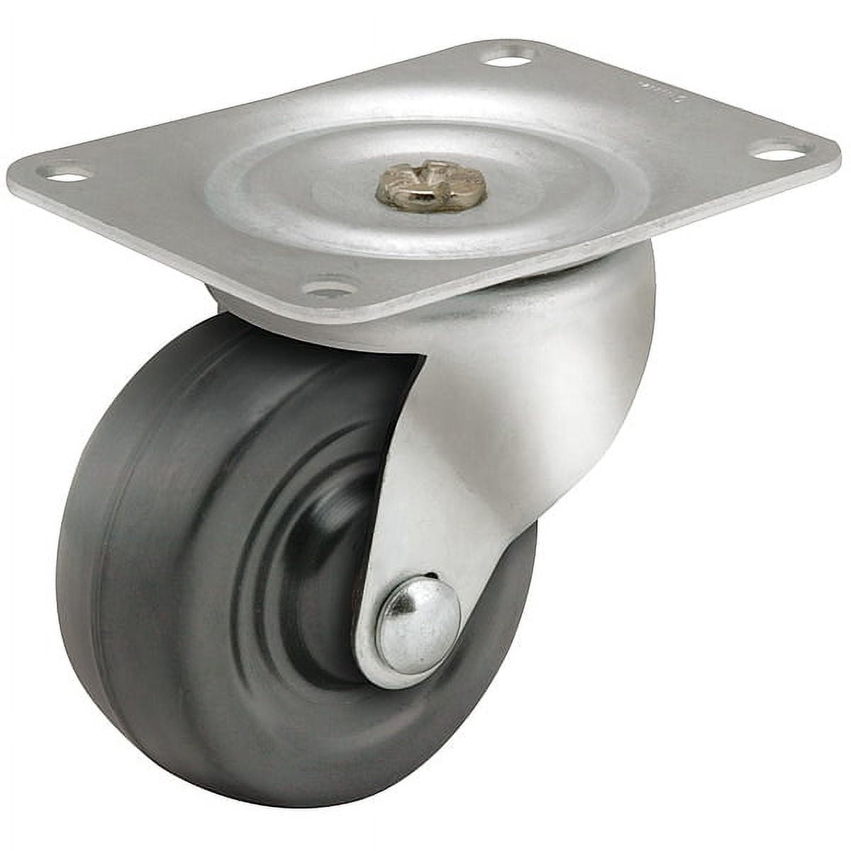 Shepherd Hardware Plate Caster,Swivel,Rubber,2 1/2"H PSQ20112ZN-3R ...