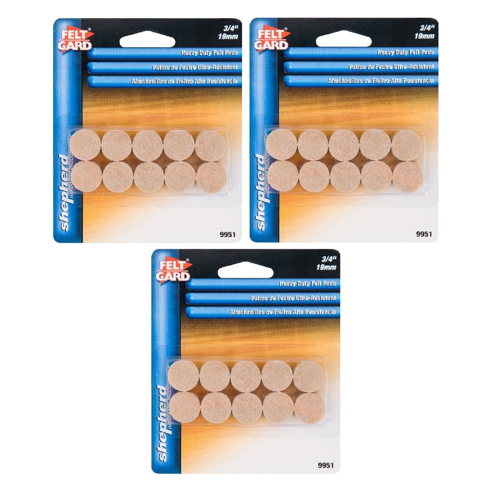 Shepherd Hardware Felt Gard Pads Protector Furniture Floor Adhesive 3/4 ...