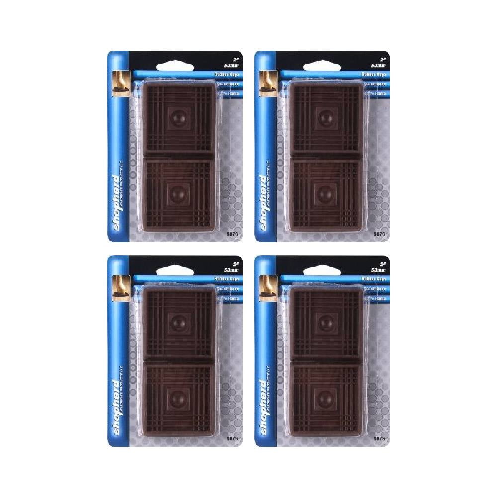 Shepherd Hardware Rubber Furniture Leg Cups Square 2 in Brown 4 Count ...
