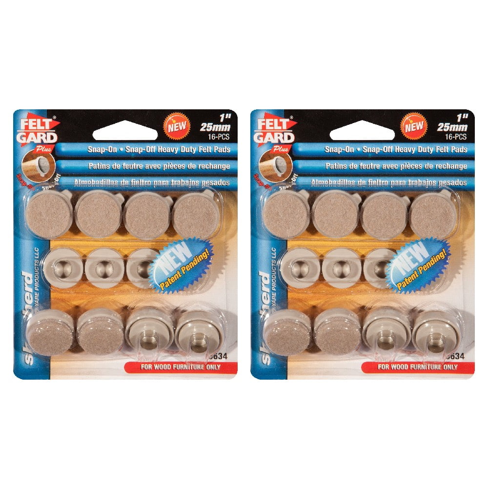 Shepherd Hardware Snap-on Snap-off Felt Furniture Protector Pads 1 in 8 ...