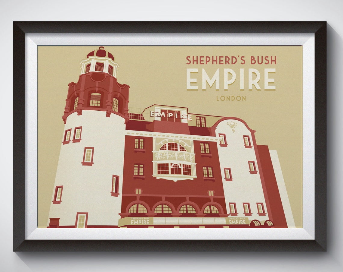 Shepherd'S Bush Empire Poster, London Travel Print, Music Venue Poster ...