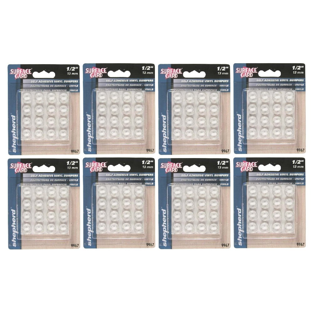 Shepherd Surface Gard Bumper Pads 1/2 in Vinyl Round Adhesive 16 Count ...