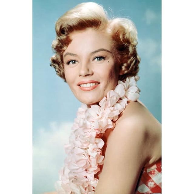 Sheree North beautiful 1950's studio portrait with lei around neck ...