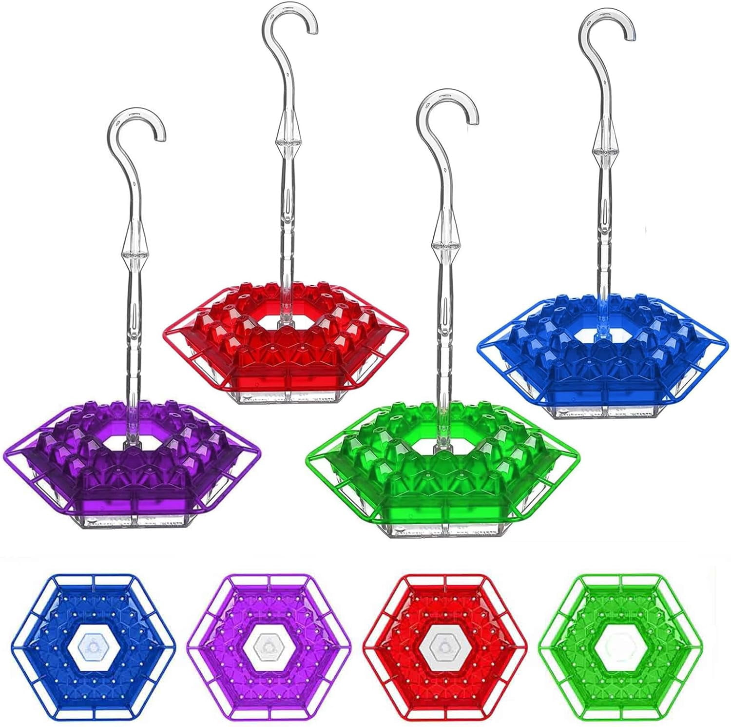 Sherem Hummingbird Feeders for Outdoors, Hummingbird Feeder with 30 ...