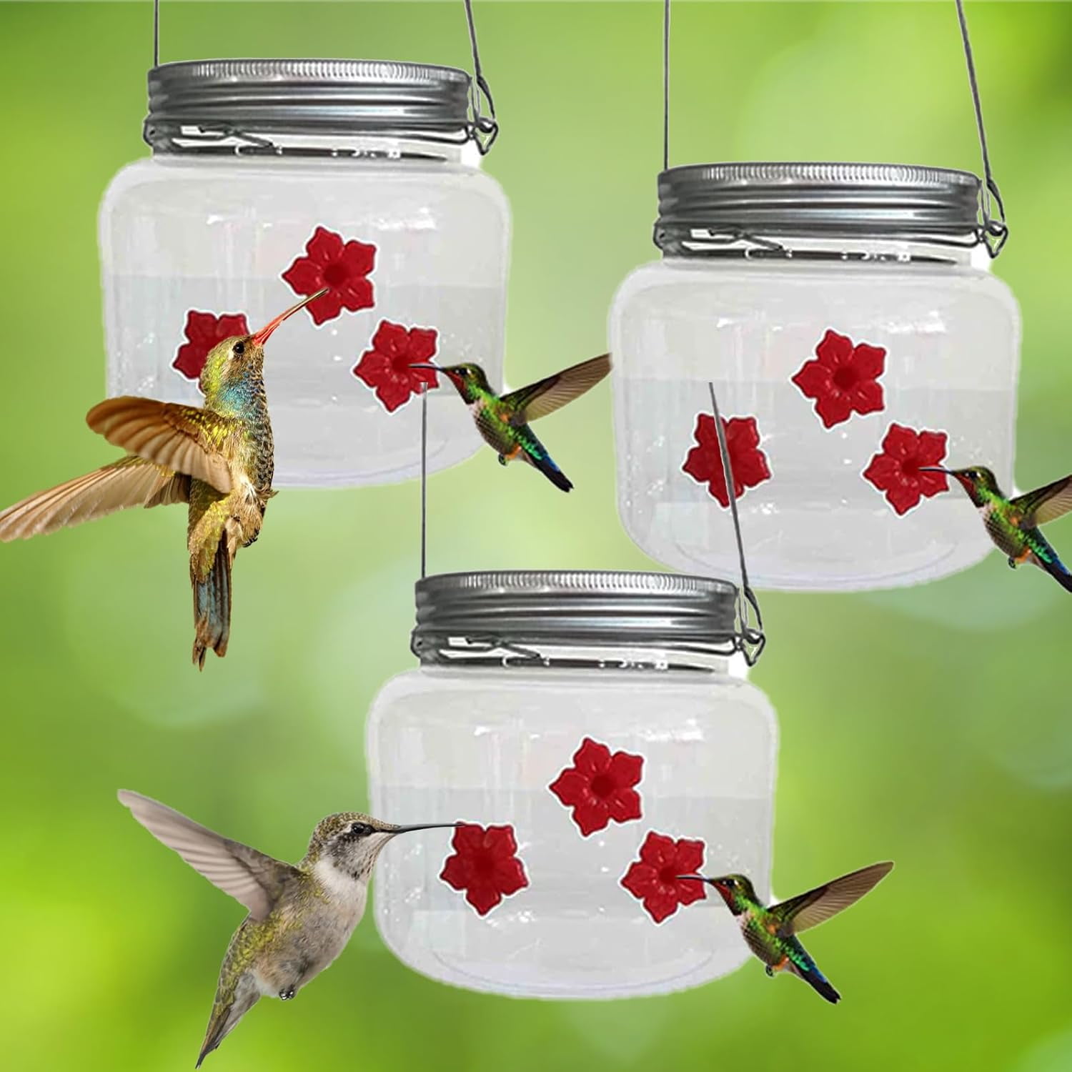 Sherem Mason Jar Hummingbird Feeder, Sherum Mason Jar Hummingbird ...