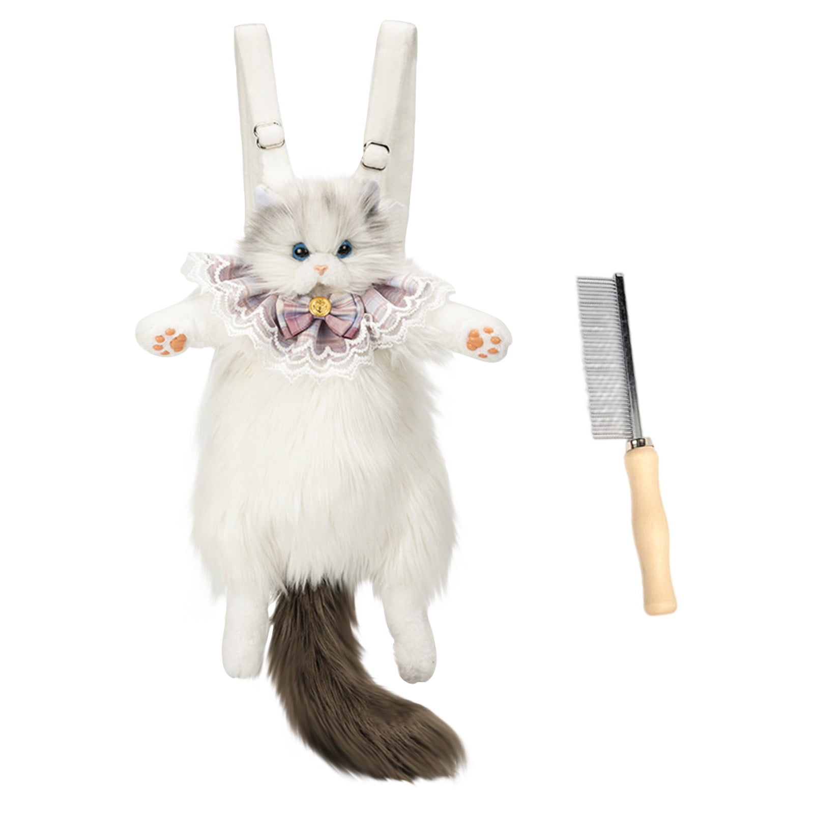 Sherenzhuangliang Realistic Cat Shaped Stuffed Animal Backpack ...