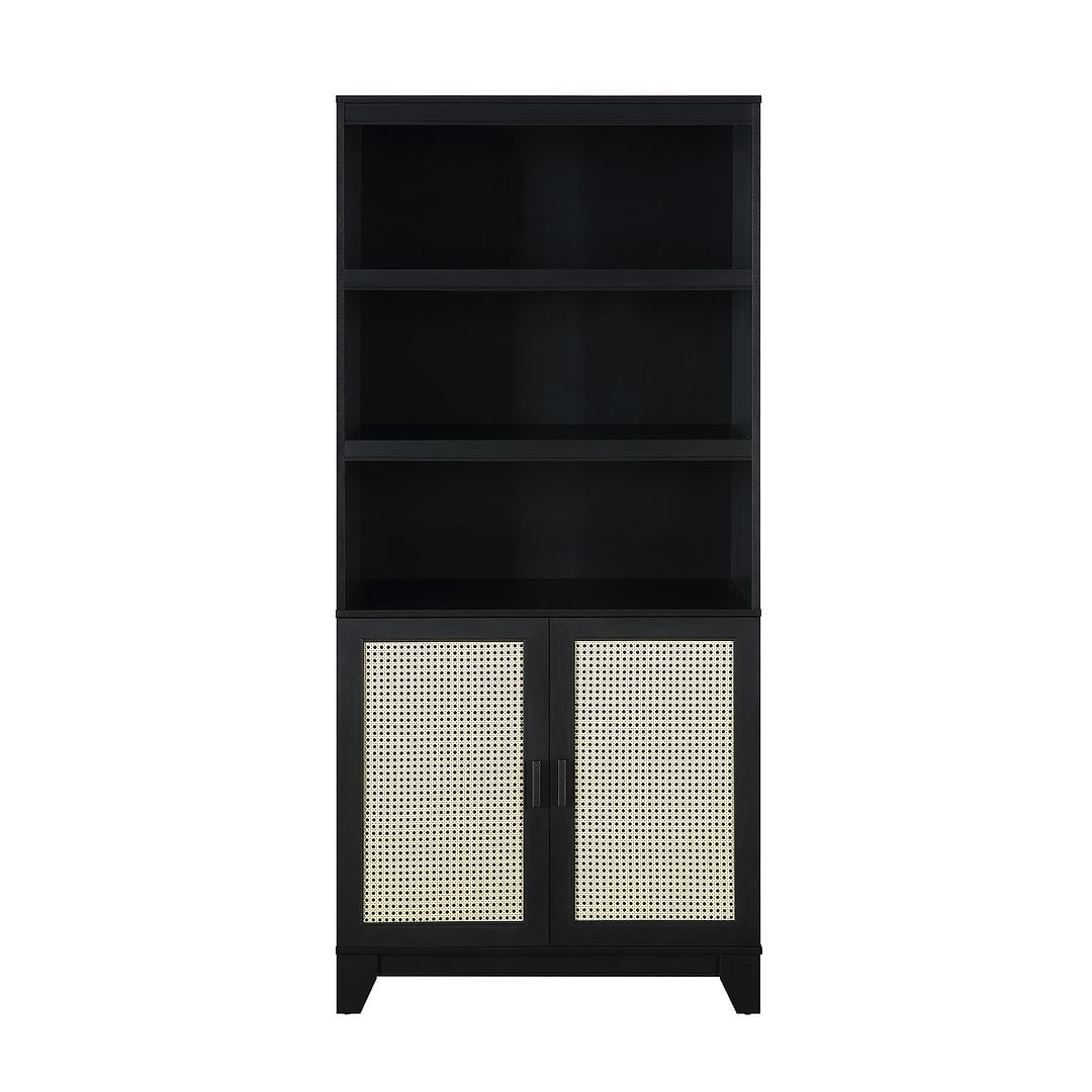Sheridan Modern Cane Bookcase with Adjustable Shelves - Walmart.com