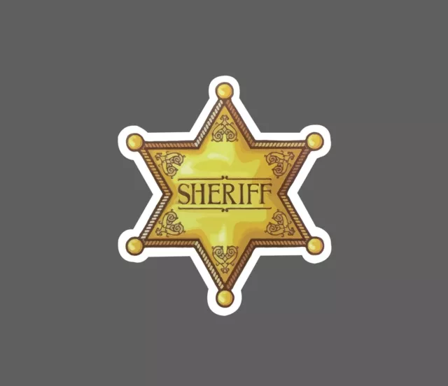 Sheriff Badge Sticker Star Waterproof Sticker Phone Decal Water Bottle ...