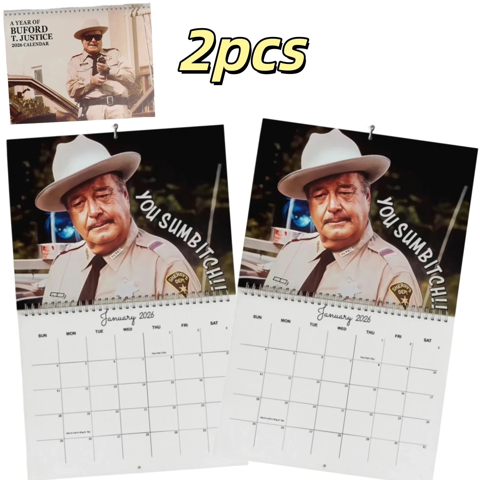 Sheriff Buford Inspired Wall Calendar 2026 - Smokeyy and the Badiit ...